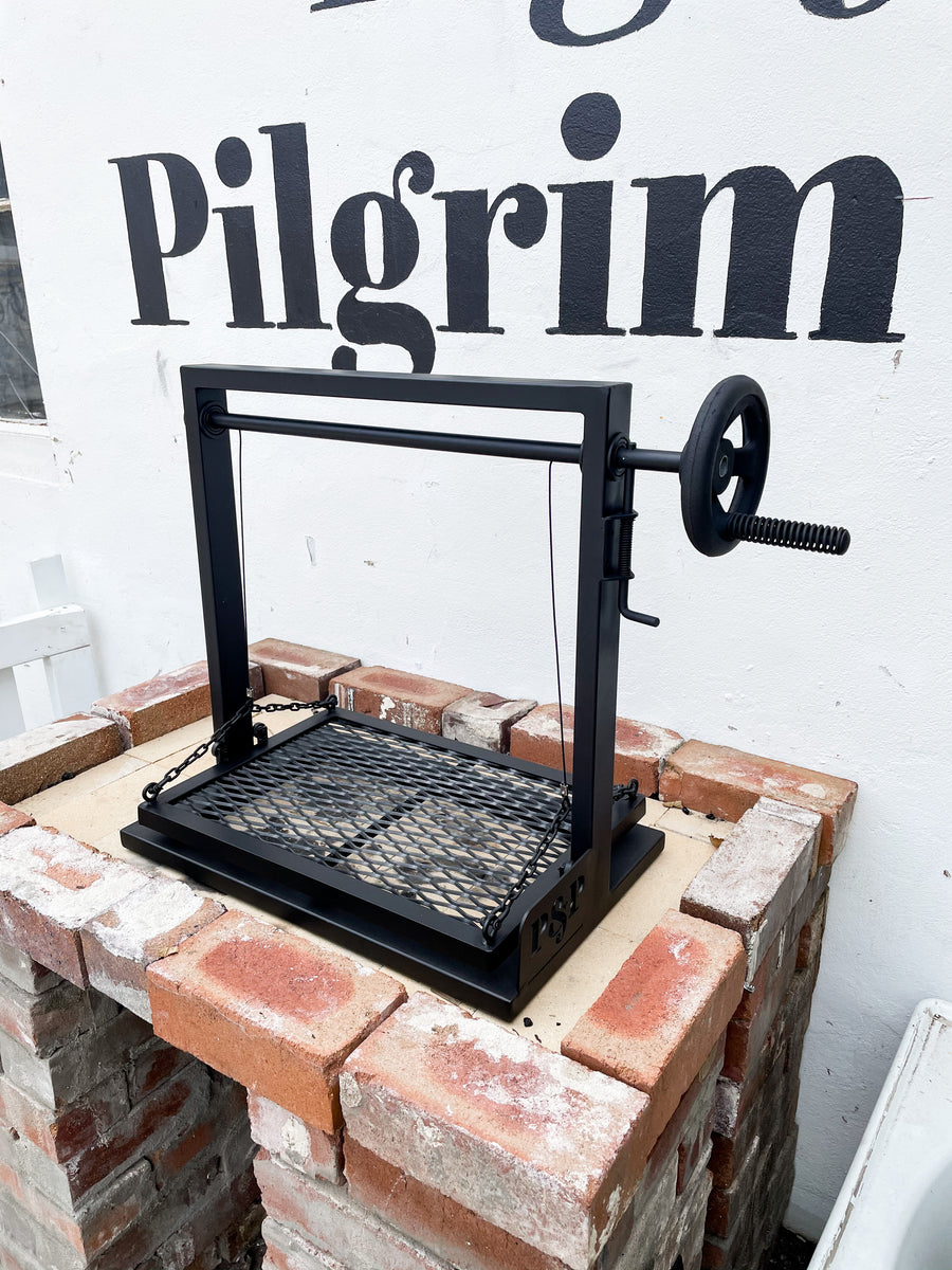 Compact camping parrilla perfect for fire pits - Pig & Pilgrim